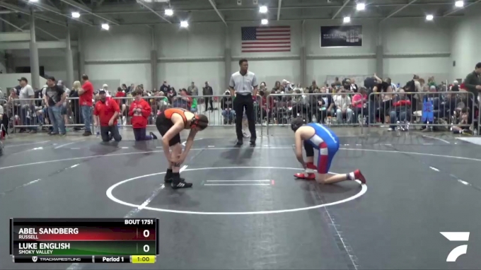 120 lbs Cons. Round 1 - Luke English, Smoky Valley vs Abel Sandberg ...