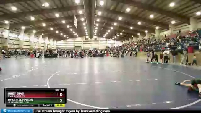 53 lbs Champ. Round 1 - Ryker Johnson, La Grande Mat Club vs Grey Dias ...