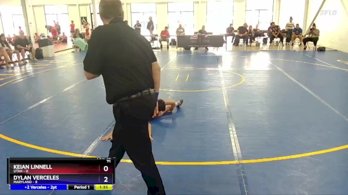 71 lbs 2nd Wrestleback (8 Team) - Keian Linnell, Utah vs Dylan Verceles ...