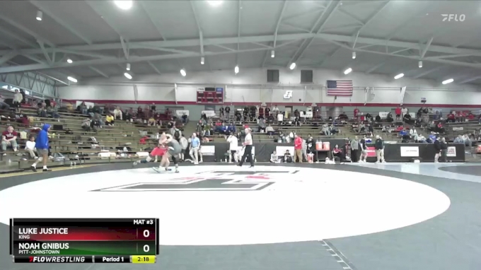 184 lbs Champ. Round 2 - Noah Gnibus, Pitt-Johnstown vs Luke Justice, King