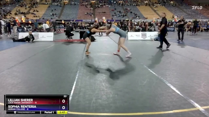 130 lbs Placement (4 Team) - Sophia Renteria, Adrian College vs Lillian ...