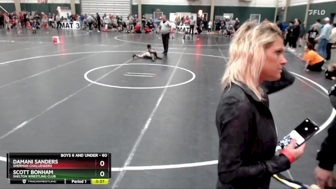 60 lbs Semifinal - Damani Sanders, Sherman Challengers vs Scott Bonham ...