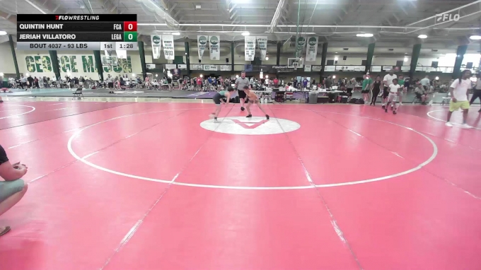 93 lbs Semifinal - Quintin Hunt, FCA Wrestling vs Jeriah Villatoro ...