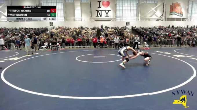 108 lbs Champ. Round 1 - Trevor Haynes, Mexico Wrestling vs Viet Nguyen ...