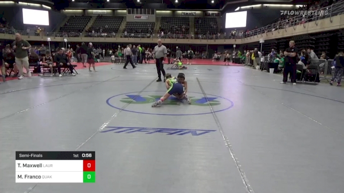85 lbs Semifinal - Tanner Maxwell, Laurel vs Max Franco, Quakertown
