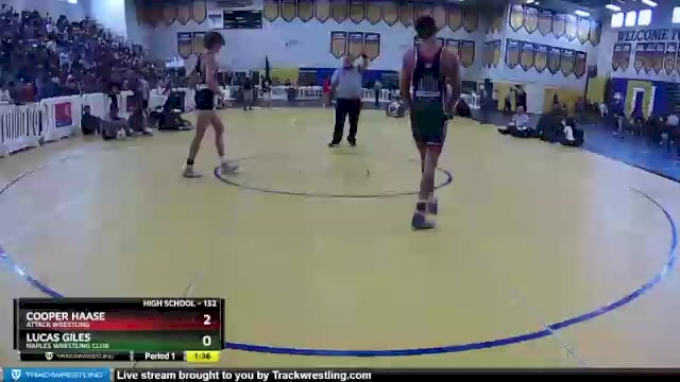 132 lbs Champ. Round 3 - Cooper Haase, Attack Wrestling vs Lucas Giles ...