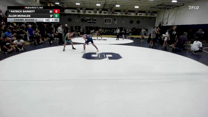 120 lbs Champ. Round 3 - Allen Morales, Dana Point vs Patrick Barnett ...