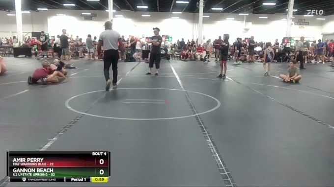 130 lbs Round 2 (4 Team) - Amir Perry, Mat Warriors Blue vs Gannon ...