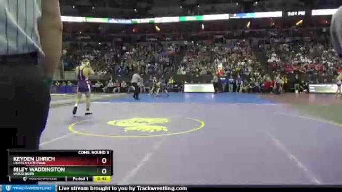 Cons. Round 3 - Riley Waddington, Wood River vs Keyden Uhrich, Lincoln ...