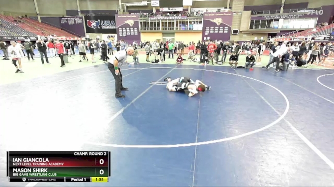 120 lbs Champ. Round 2 - Mason Shirk, Big Game Wrestling Club vs Ian ...