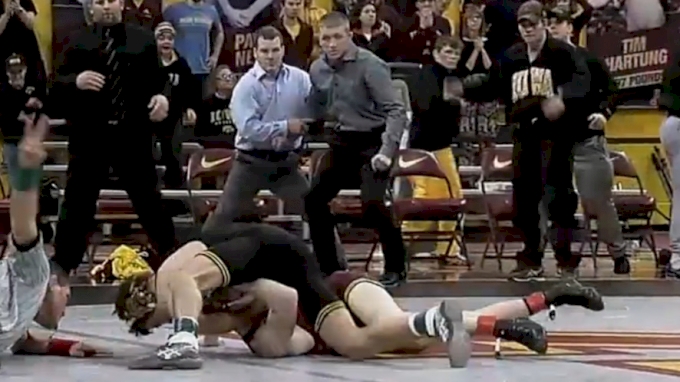 Watch Iowa's Thomas Gilman Pin Ethan Lizak After Trailing 8-0 ...