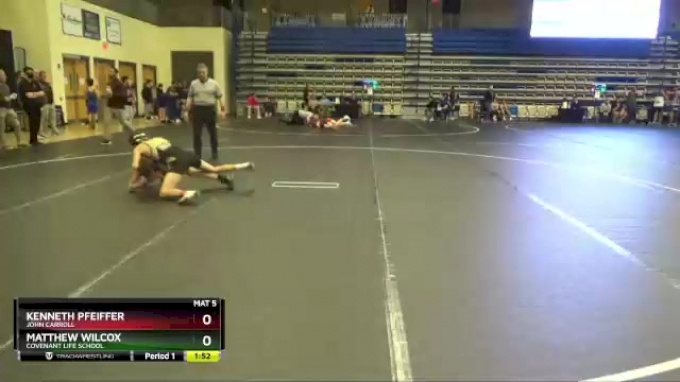 106 lbs Quarterfinal - Kenneth Pfeiffer, John Carroll vs Matthew Wilcox ...