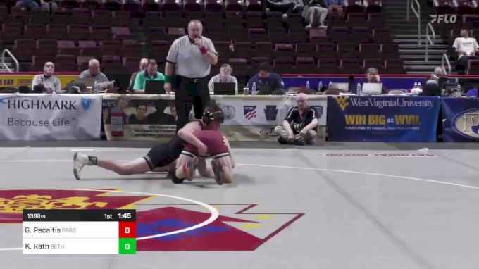 139 lbs Quarterfinal - Gabriel Pecaitis, Gettysburg vs Kollin Rath ...
