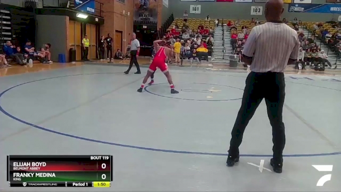 133 lbs Cons. Semi - Franky Medina, King vs Elijah Boyd, Belmont Abbey
