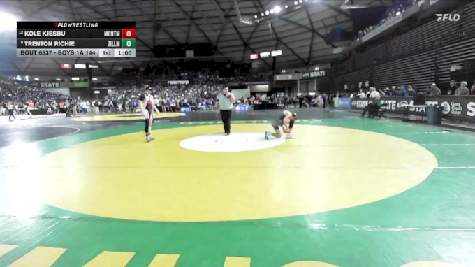 Boys 1A 144 lbs Cons. Round 5 - Kole Kjesbu, Montesano vs Trenton ...