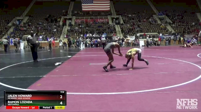 113 lbs Champ. Round 1 - Jalen Howard, McAdory High School vs Ramon ...