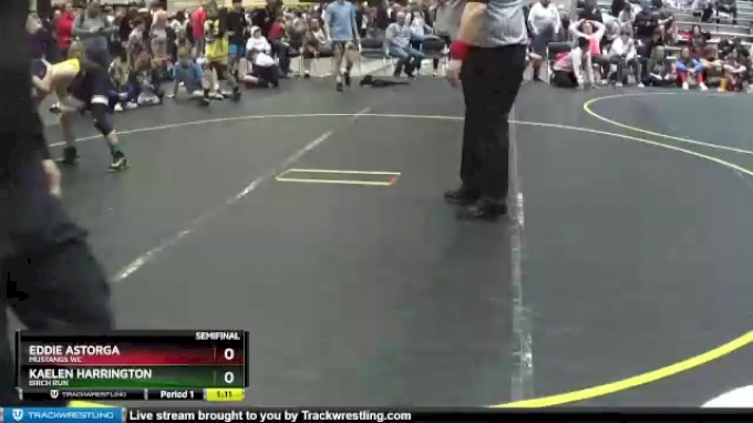 100 lbs Semifinal - Eddie Astorga, Mustangs WC vs Kaelen Harrington ...