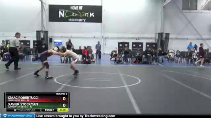 130 lbs Round 2 (8 Team) - Izaac Robertucci, Warhawks Red vs Xavier ...