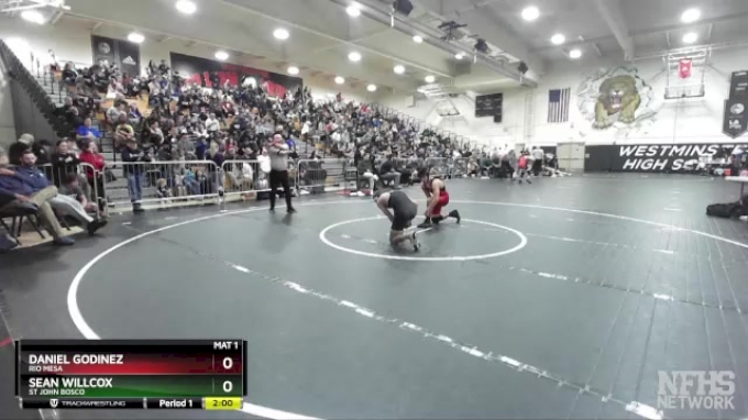 113 lbs Champ. Round 2 - Sean Willcox, St John Bosco vs Daniel Godinez ...