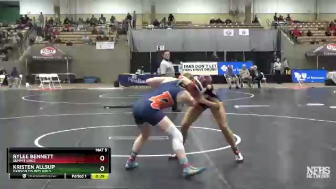 Girls 126 lbs Cons. Semi - Kristen Allsup, Dickson County Girls vs ...