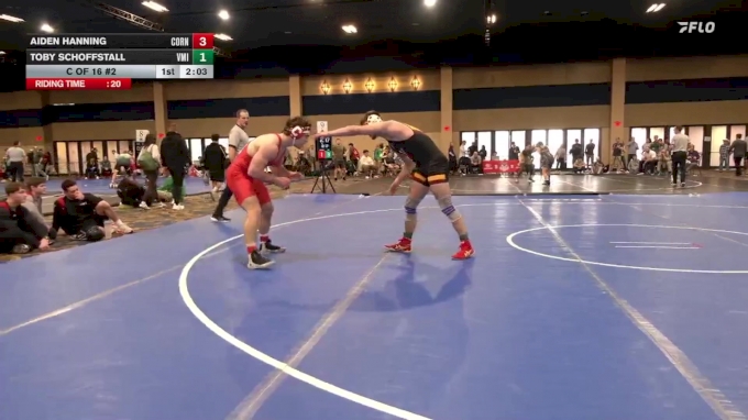 197 lbs C Of 16 #2 - Aiden Hanning, Cornell vs Toby Schoffstall ...