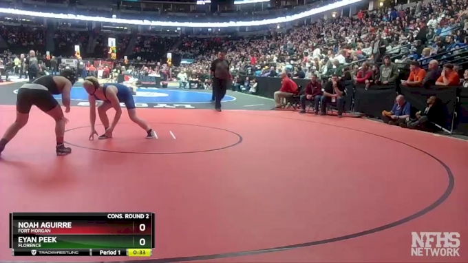 157-3A Cons. Round 2 - Noah Aguirre, Fort Morgan vs Eyan Peek, Florence