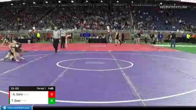 D3-125 lbs Champ. Round 1 - Austin Solis, Gladstone vs Tyler Geer ...