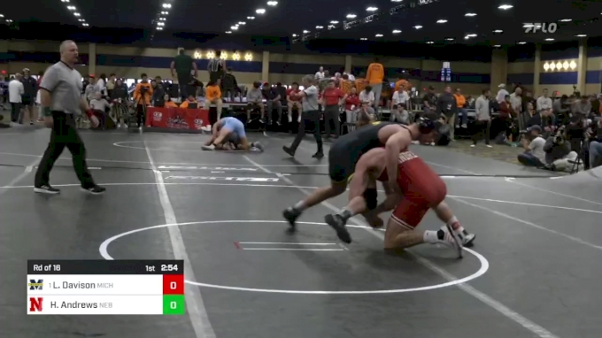 285 lbs Rd Of 16 - Lucas Davison, Michigan vs Harley Andrews, Nebraska