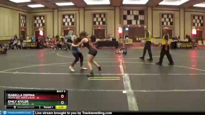 110 lbs Round 2 (8 Team) - Emily Kivler, Misfits Dark Angles vs ...