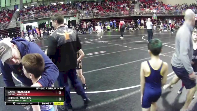 59 lbs Cons. Round 1 - Lane Trausch, The Best Wrestler vs Leonel Valles ...