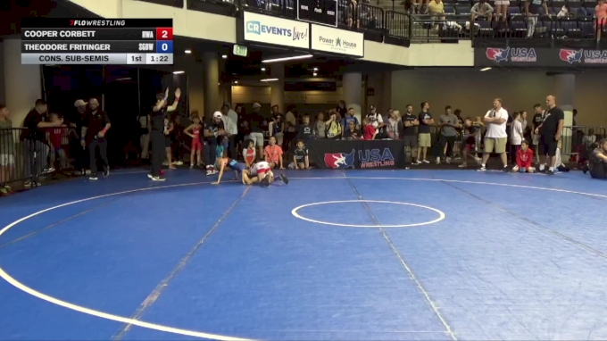58 lbs Cons. Sub-semis - Cooper Corbett, Roundtree Wrestling Academy vs ...