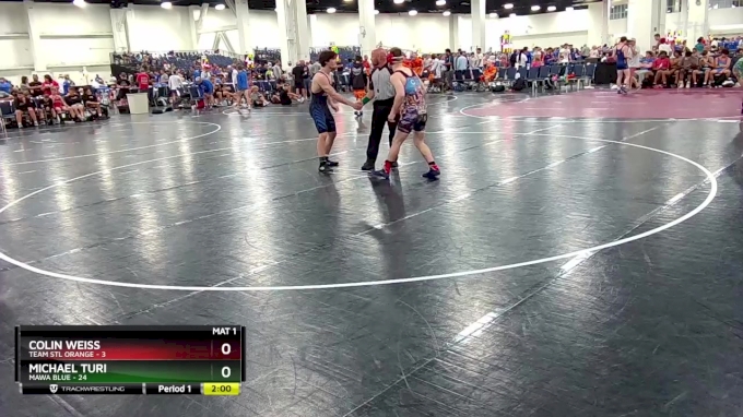 144 lbs Round 3 (8 Team) - Michael Turi, MAWA Blue vs Colin Weiss, Team ...