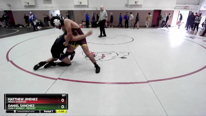 157 lbs Champ. Round 1 - Matthew Jimenez, Menlo-Atherton vs Daniel ...