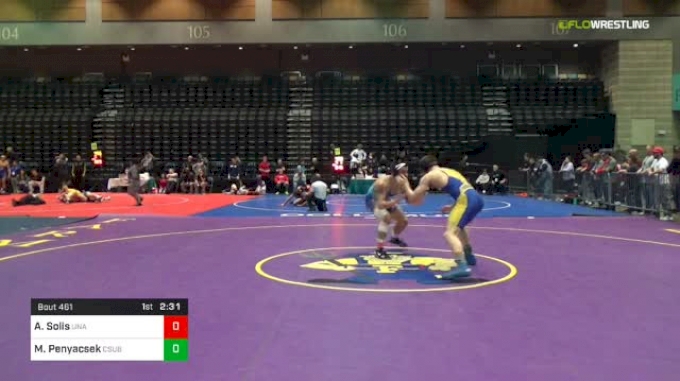 184 lbs Consi Of 16 #2 - Angel Solis, Unattached vs Matt Penyacsek, CSU ...