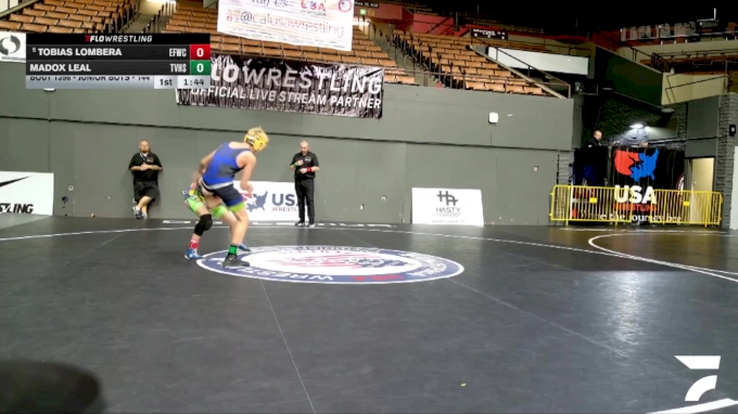 Junior Boys - 144 lbs Champ. Round 2 - Tobias Lombera, Elite Force ...