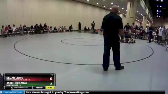 113 lbs Placement (16 Team) - Elijah Lowe, Braves Wrestling Club vs ...