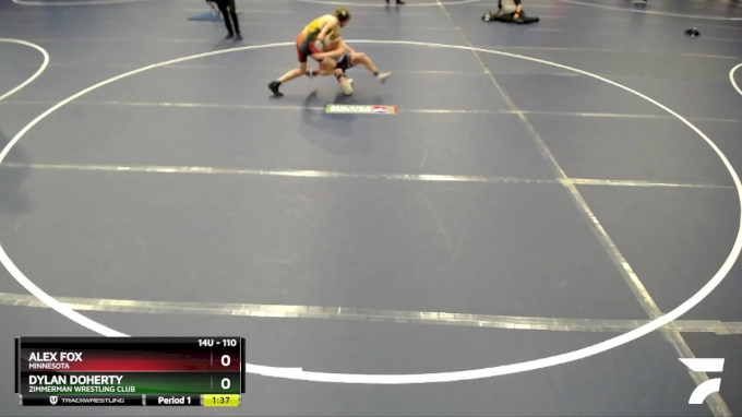 110 lbs Champ. Round 2 - Alex Fox, Minnesota vs Dylan Doherty ...