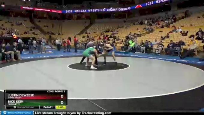 160 lbs Cons. Round 1 - Nick Keim, Marquette vs Justin Deweese, Grain ...