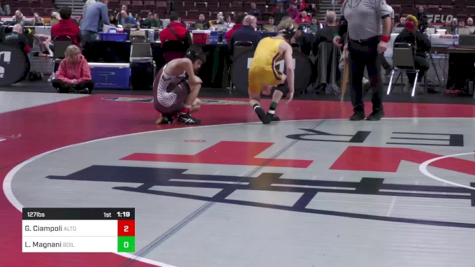 127 lbs Round Of 32 - Gavin Ciampoli, Altoona vs Luke Magnani, Boiling ...