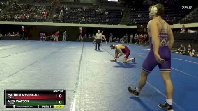 197 lbs Champ. Round 2 - Mathieu Arsenault, Coe vs Alex Watson, Loras