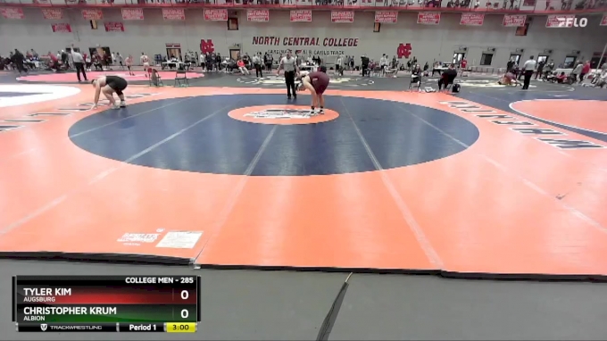 285 lbs Semifinal - Tyler Kim, Augsburg vs Christopher Krum, Albion
