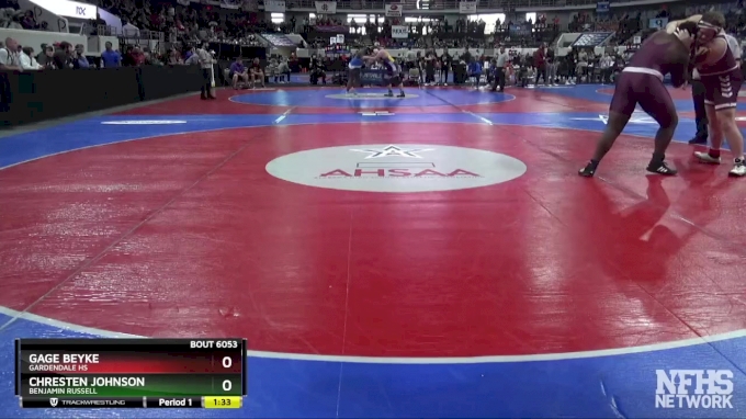 6A 285 lbs Champ. Round 1 - Chresten Johnson, Benjamin Russell vs Gage ...