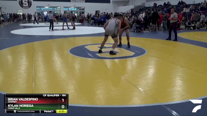 190 lbs Cons. Round 4 - Kylan Noriega, Chino Hills vs Brian Valdespino, Downey
