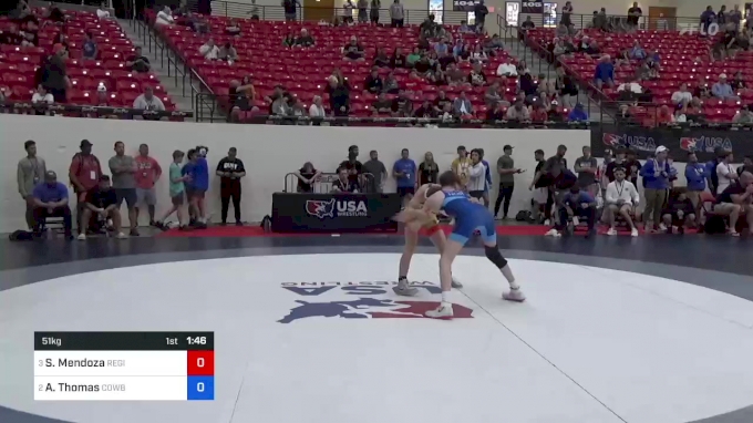 51 kg Semis - Seth Mendoza, Region Wrestling Academy vs Aydan Thomas ...