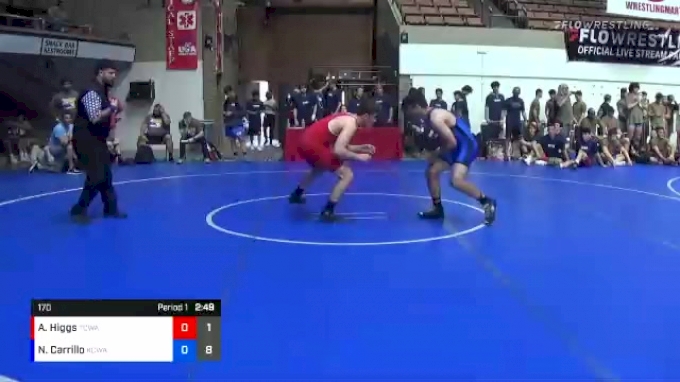 170 lbs Round 4 (16 Team) - Aidan Higgs, TCWA vs Nathaniel Carrillo, KCWA