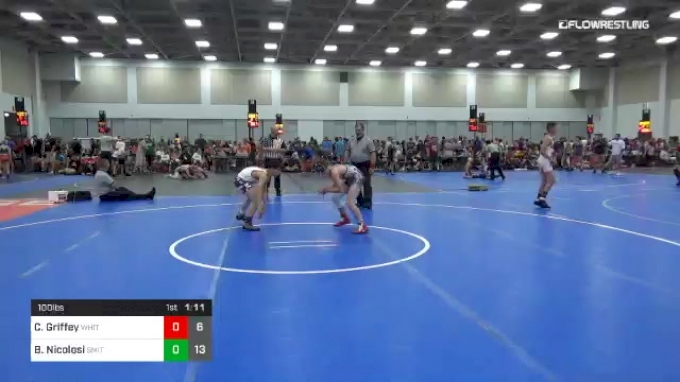 100 lbs Rr Rnd 1 - Carson Griffey, Whitted Trained vs Brent Nicolosi ...