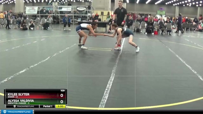 109 lbs Semis (4 Team) - Kylee Slyter, Baker vs Alyssa Valdivia ...