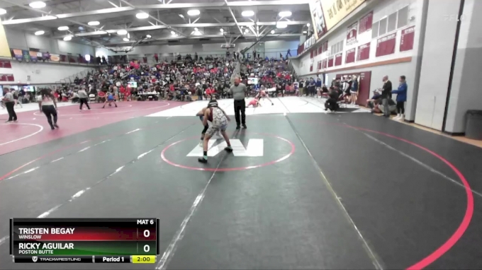 132 lbs Champ. Round 2 - Ricky Aguilar, Poston Butte vs Tristen Begay ...