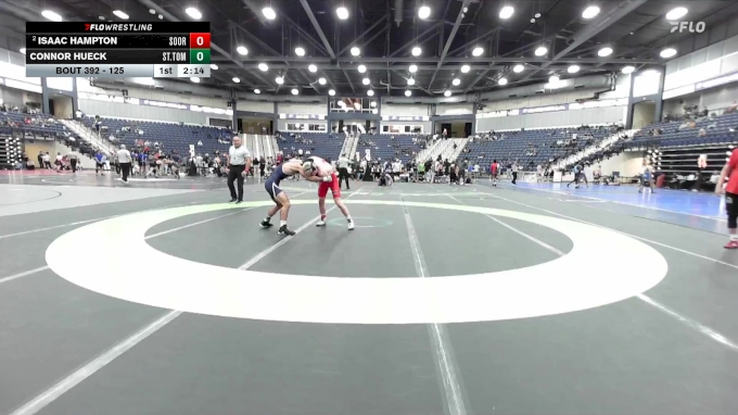 125 lbs Cons. Semi - Isaac Hampton, Southern Oregon vs Connor Hueck, St ...