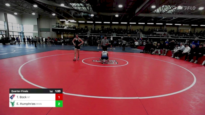 145 lbs Quarterfinal - Thomas Bock, New Fairfield vs Elliott Humphries ...